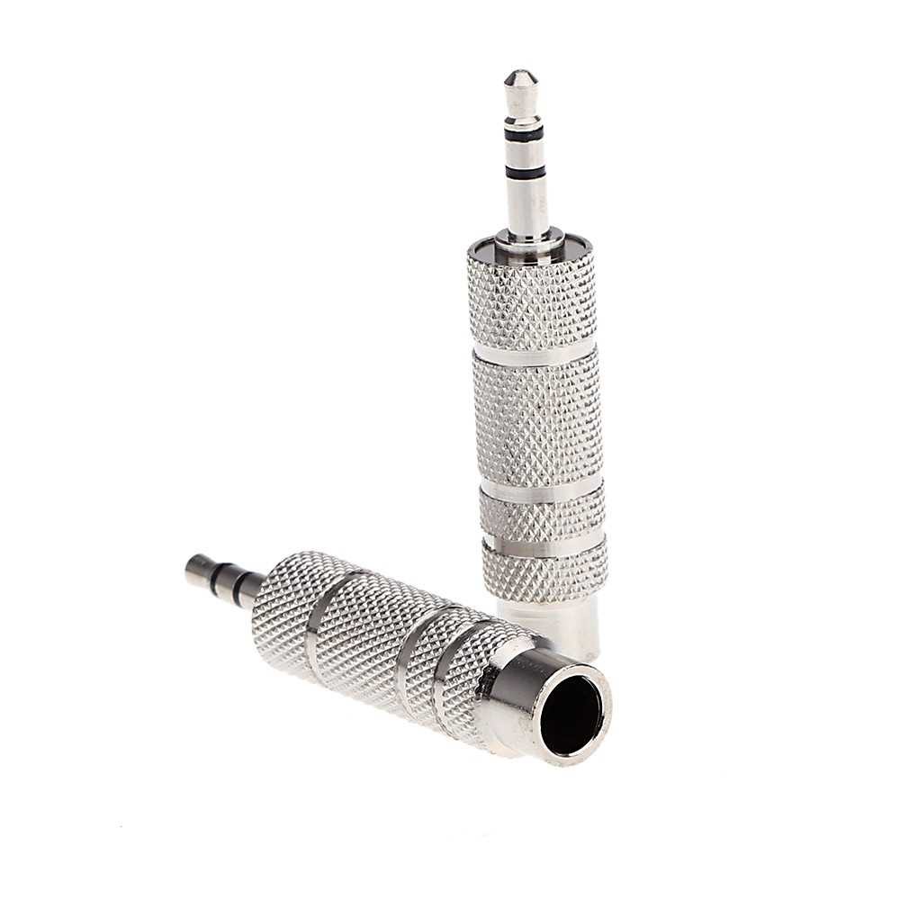 Pair of Audio Jack Adapter Convertor Stereo Plug Socket for Electric ...