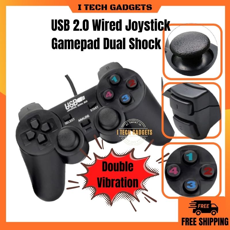 ITECHGADGETS Joystick PC Gamepad USB PC Game Controller Gamepad PC ...