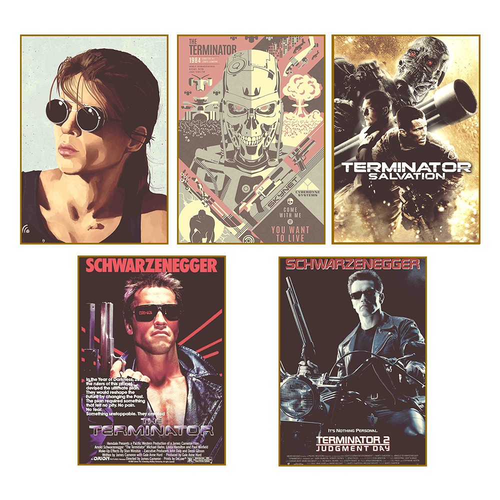 Terminator Movie Poster Retro Wall Art for home/bar Decors A3 Size ...