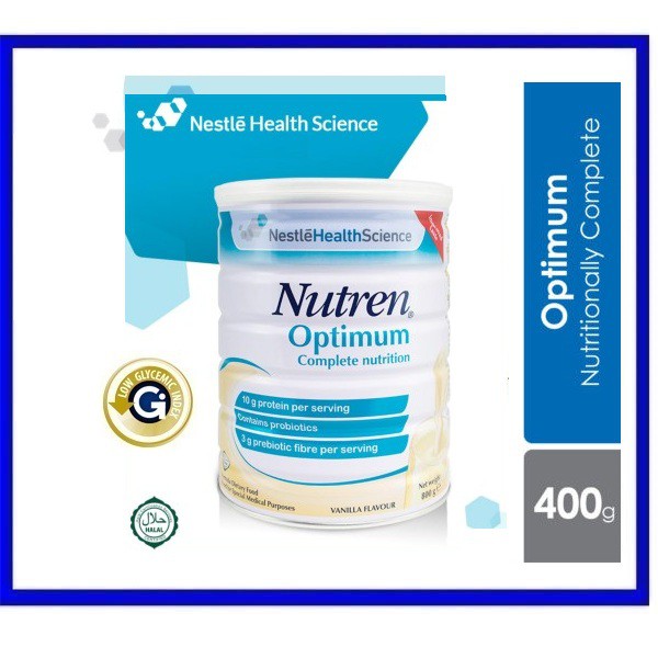 Nestle Nutren Optimum Complete Nutrition Vanilla 400g / 800g Milk Powder | Shopee Malaysia