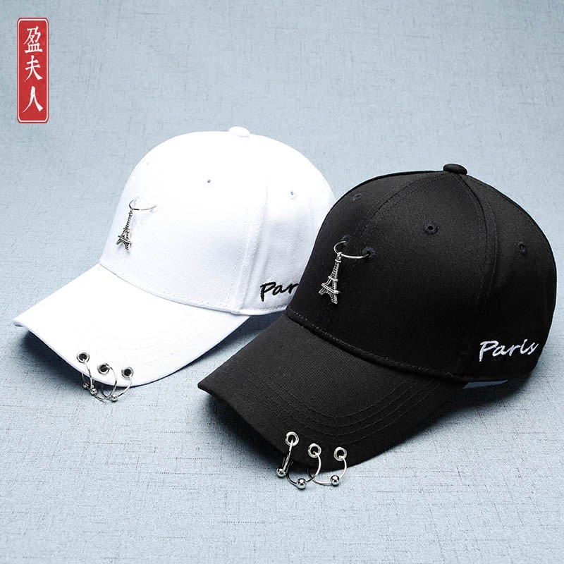 Baseball Cap with Rings Snapback Cap Men Women Hip Hop Hat | Shopee ...