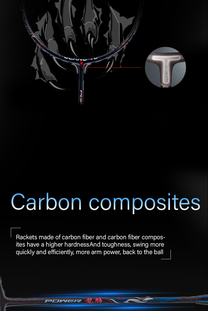 ALPSPORT Dragon Tiger 100% Carbon Fiber Rackets 4U 72g 30Lbs Pro ...