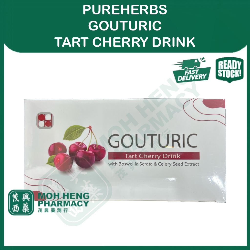 PUREHERBS GOUTURIC Tart Cherry Drink (20 Sachets) with Boswellia Serata ...