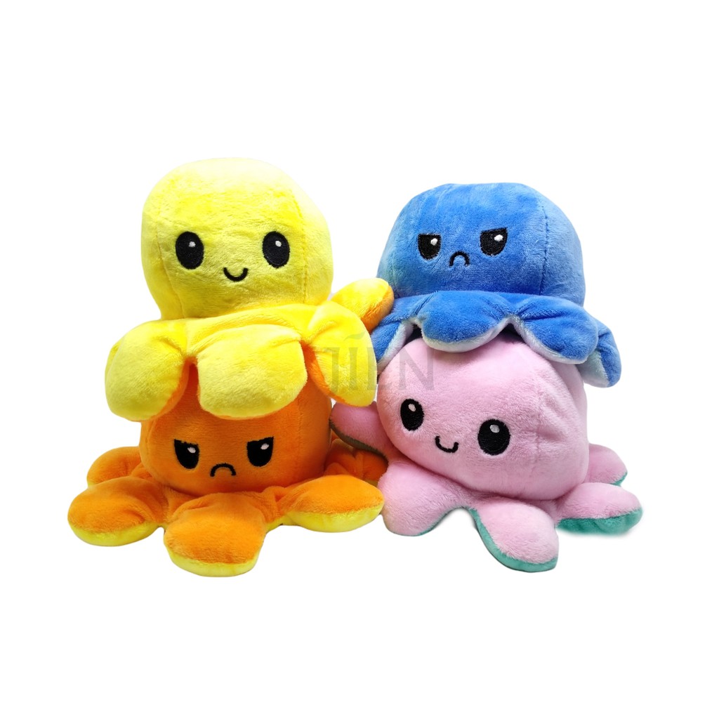 Reversible Octopus, Octopus plushie, Happy and Sad Octopus, Plushie ...