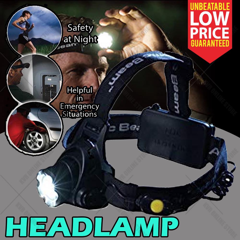 LED Bright Tactical Headlight Headlamp 3 Beam/5000 Lux/Lampu Suluh ...