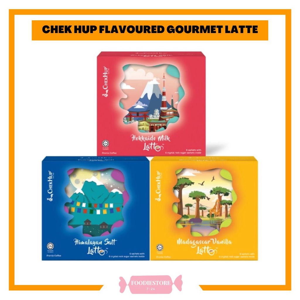 Chek Hup Flavoured Gourmet Coffee Latte (28g x 6s) - Hokkaido Milk ...