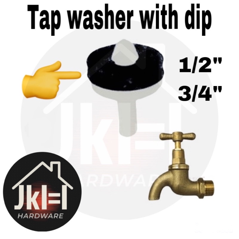 Tap washer with dip 1/2" ,3/4" washer kelapa paip | Shopee Malaysia