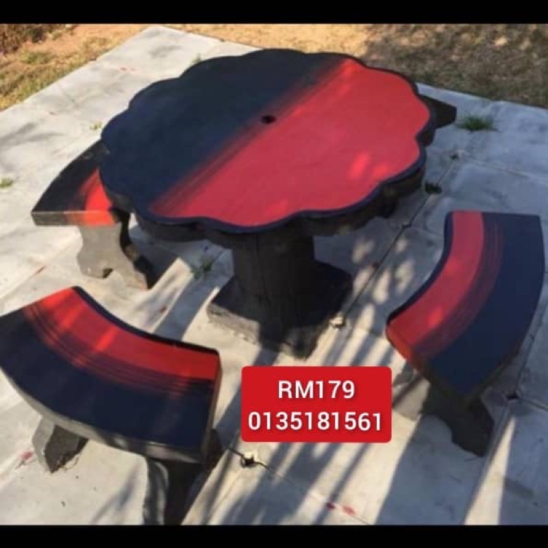 KERUSI MEJA BATU [BYR COD JIMAT WSP 0135181561] SET MEJA BATU MURAH ...