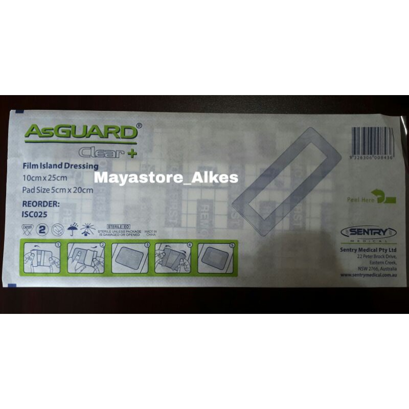 Asguard BRAND POST OP Wound Band (Waterproof wound cover) 10cmx25cm ...