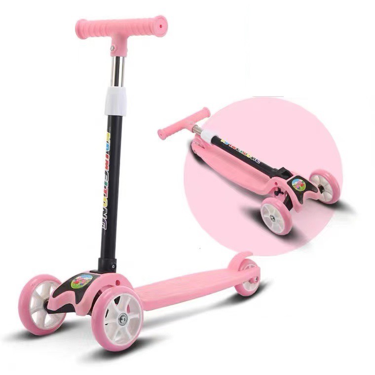 Kids Scooter toys Foldable and Adjustable Four Wheels Kick Scooter ...