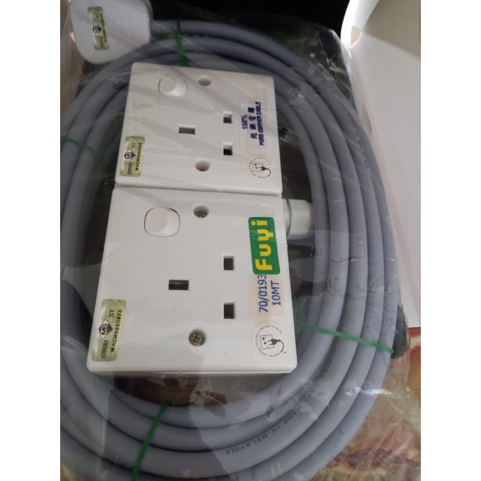 2 Way Extension Wire Trailing Box Asia (10 meter) | Shopee Malaysia
