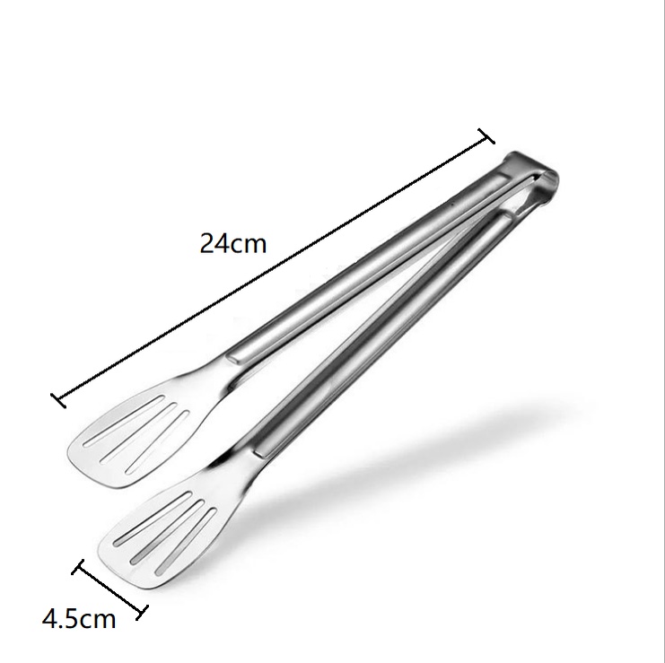 24cm Stainless Steel Food Tong Clip Barbecue Kitchen Tool Bread Clamp ...