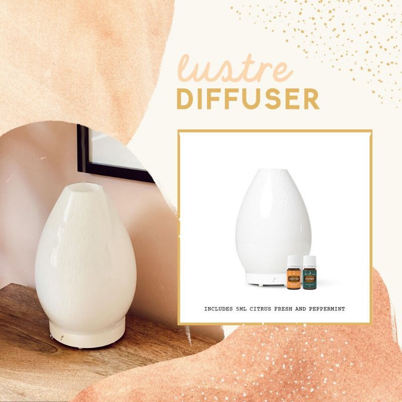 YOUNG LIVING LUSTRE ARTISAN Diffuser (set with 5ml Citrush Fresh and ...