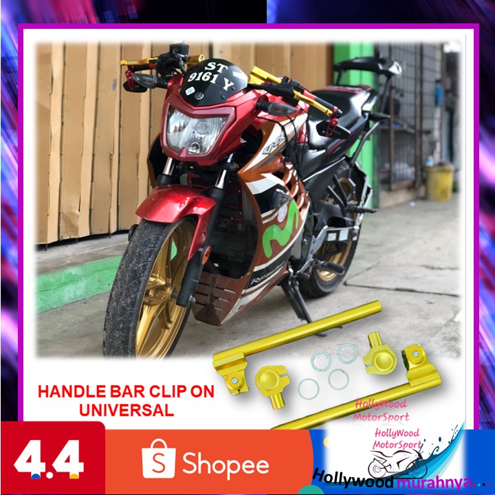 HANDLE BAR CLIP ON UNIVERSAL MOTORCYCLE CNC ALLOY RXZ FZ 150 SUZUKI ...