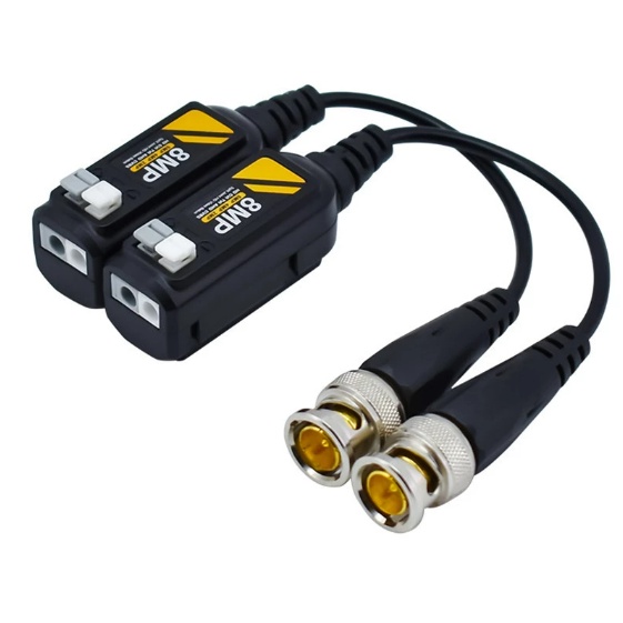 Video Balun 8MP CCTV Passive HDCVI AHD TVI Transceiver Single Channel 1 ...