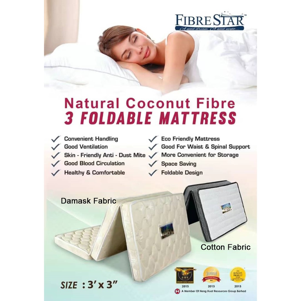 Fibre Star Natural Coconut Fibre Foldable Mattress *pre order* | Shopee ...