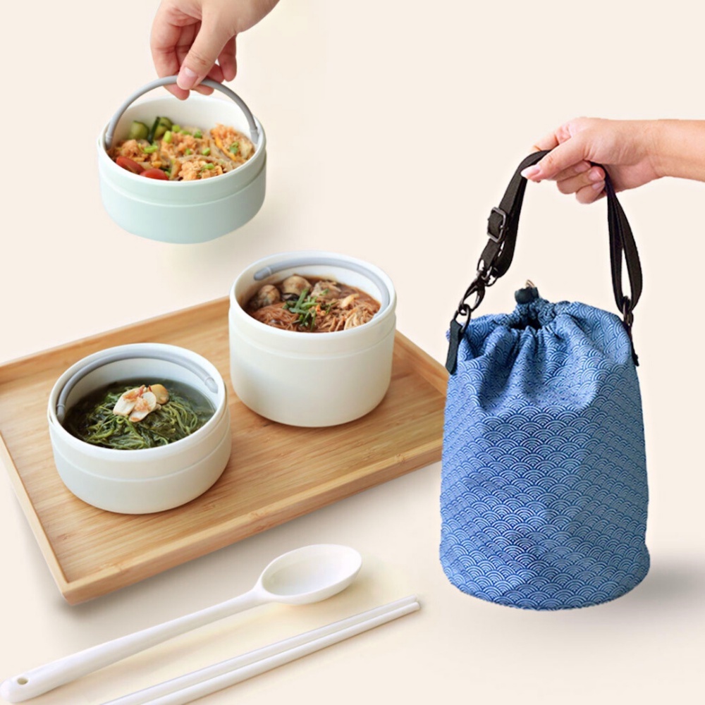 Swanz Ohayo Triple Bowl Set - Child And Adult Food Bento Bowl, Anti ...