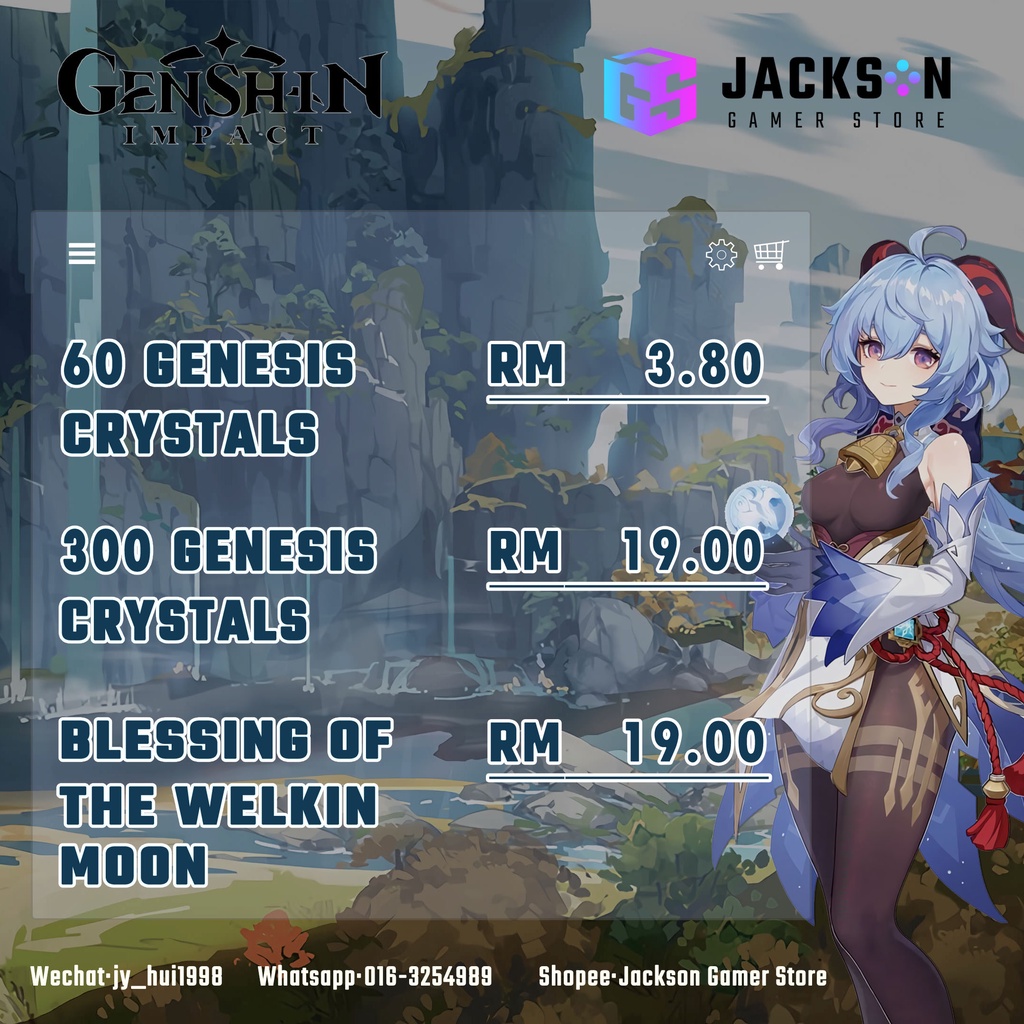 【Instant Stock】Genshin Impact Genesis Crystal Topup | Gnostic Hym ...
