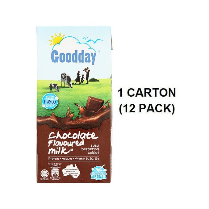 GOODDAY UHT FULL CREAM MILK / CHOCOLATE / LOW FAT - 1 liter X 12 ( 1 CARTON) | Shopee Malaysia