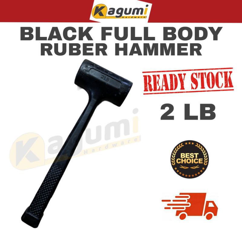 BLACK FULL BODY RUBBER HAMMER / PENUKUL GETAH (2LB) | Shopee Malaysia