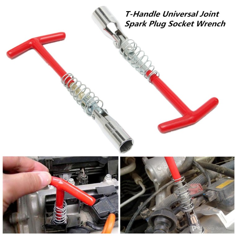 360° SPARK PLUG T WRENCH CAR MOTOR VEHICLE 16mm 21mm Flexible Sparkplug ...