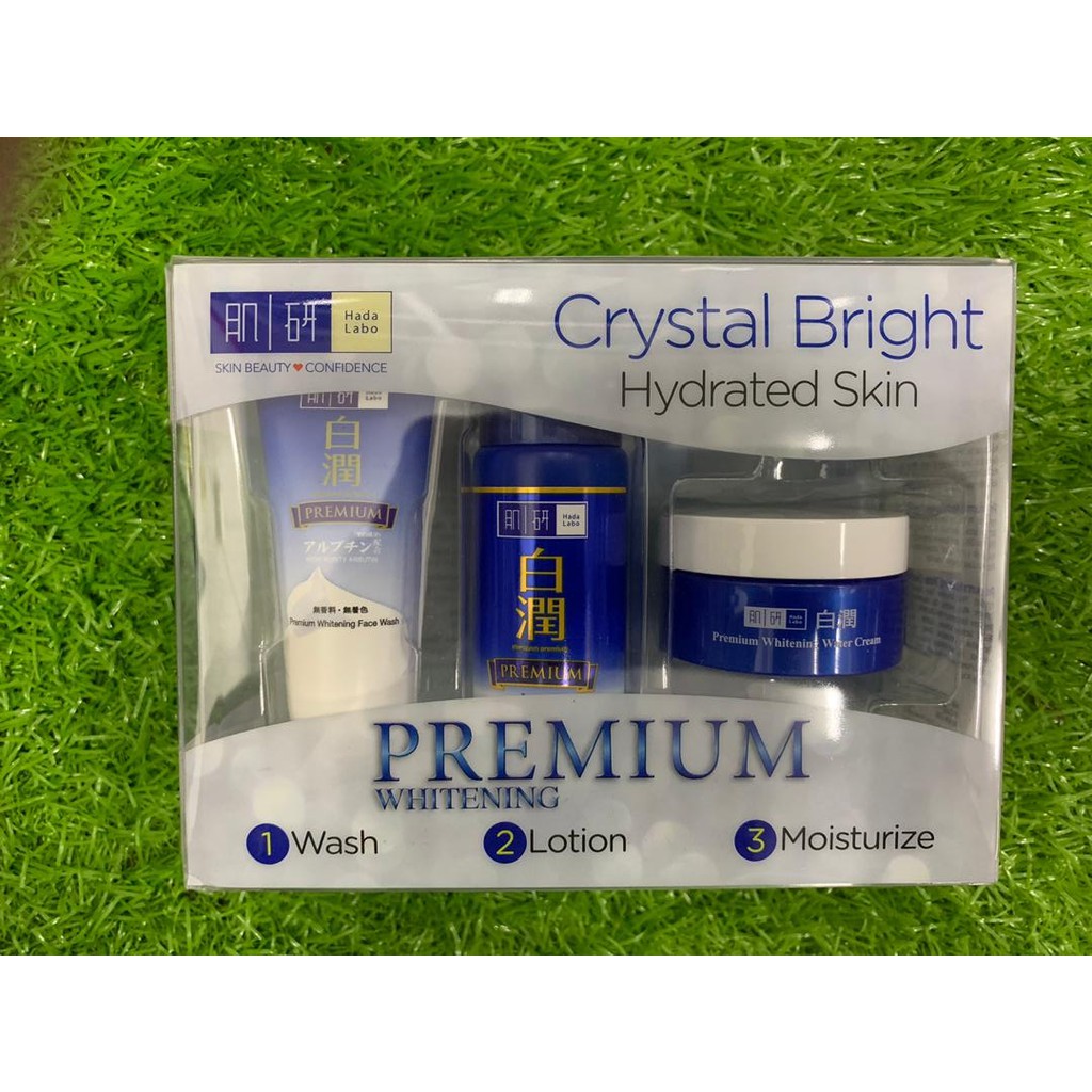 HADA LABO PREMIUM WHITENING SET (CRYSTAL BRIGHT HYDRATED SKIN) | Shopee ...