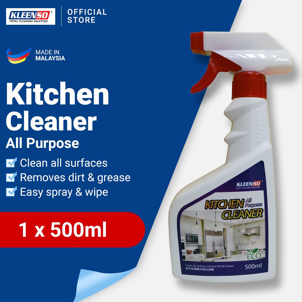 KLEENSO Kitchen All Purpose Spray Cleaner Flower Fresh (500ml) | Shopee ...