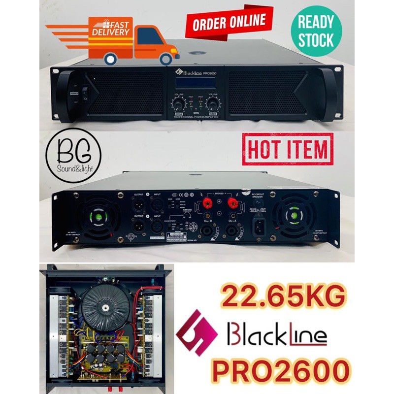 Blackline PRO2600 1300Watt X 2channel 8ohm Amplifier | Shopee Malaysia