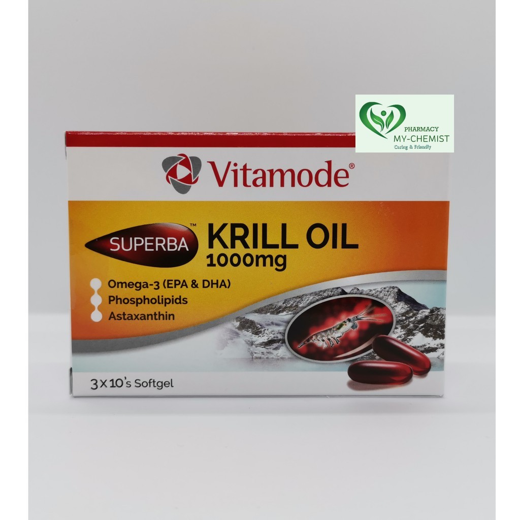 VITAMODE Superba Krill oil 1000mg 30 Softgel EXP 01/27 | Shopee Malaysia