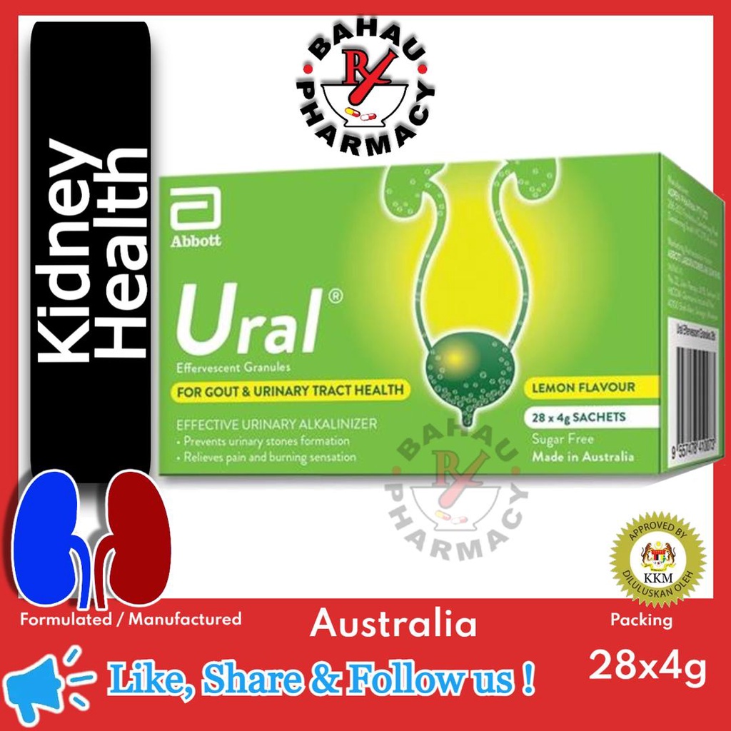 URAL EFFERVESCENT GRANULES ( 4GM x 28 SACHETS ) - LEMON FLAVOUR ...