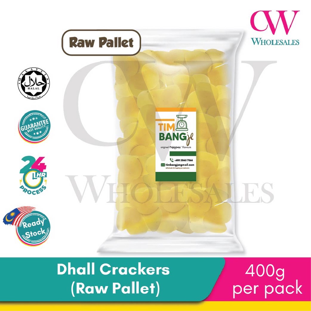 Keropok Dhall Mentah Dhall Crackers (Raw Pallet) Homemade Snackiss ...