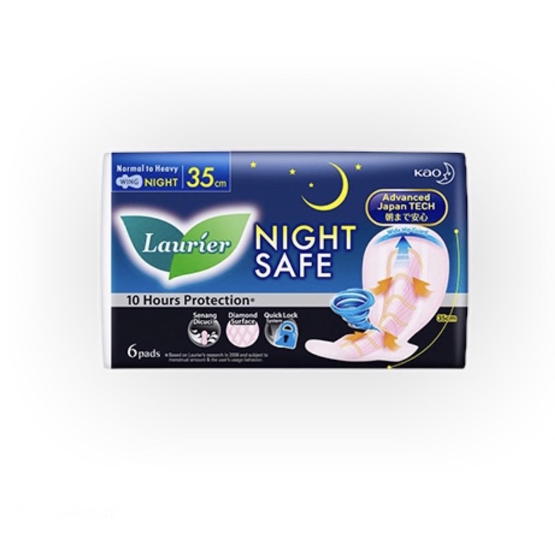 Laurier Night Safe 35cm (6 Pads) | Shopee Malaysia