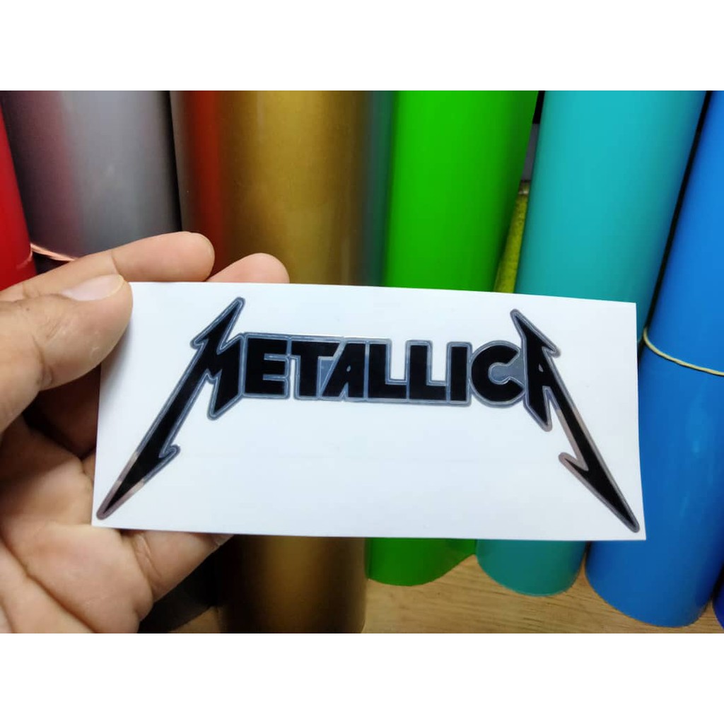 🏍️Sticker Motosikal 🏍️ Sticker Metallica. Sticker Potong Dua Lapisan ...