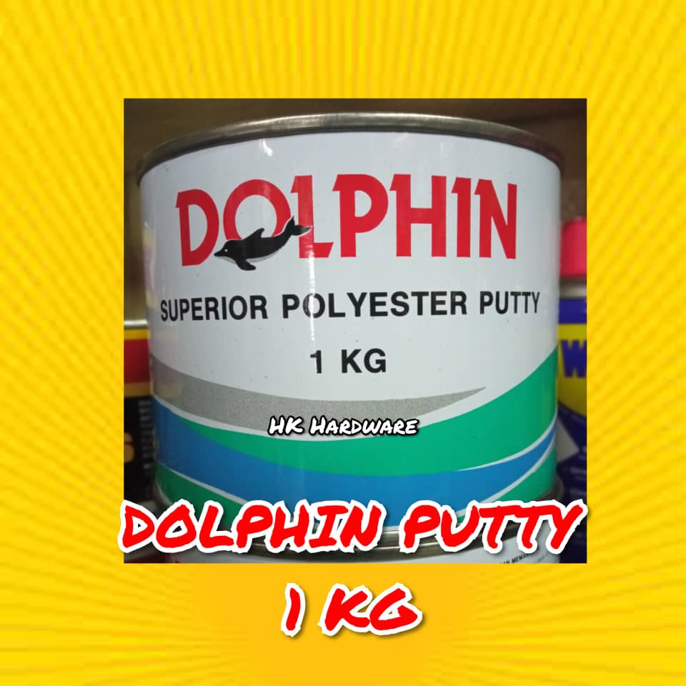 DOLPHIN SUPERIOR POLYESTER PUTTY 1KG (GREY) / PATI KERETA / SIMEN ...