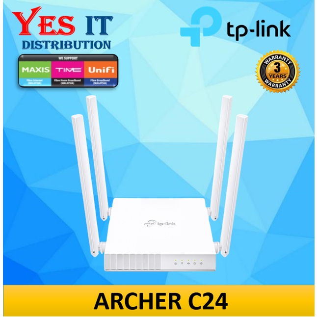TP-Link Archer C24 AC750 Wireless Dual-Band Wi-Fi Router | Shopee Malaysia