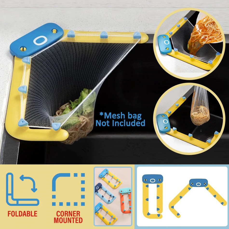 MyPetHouse OCTOPUS Foldable Sink Drain Waste Mesh Bag Rack Mount ...