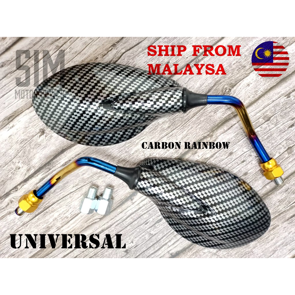 SM134 YAMAHA Side Mirror CARBON TITANIUM LC Y110 SS KRISS SRL EGO NOUVO ...