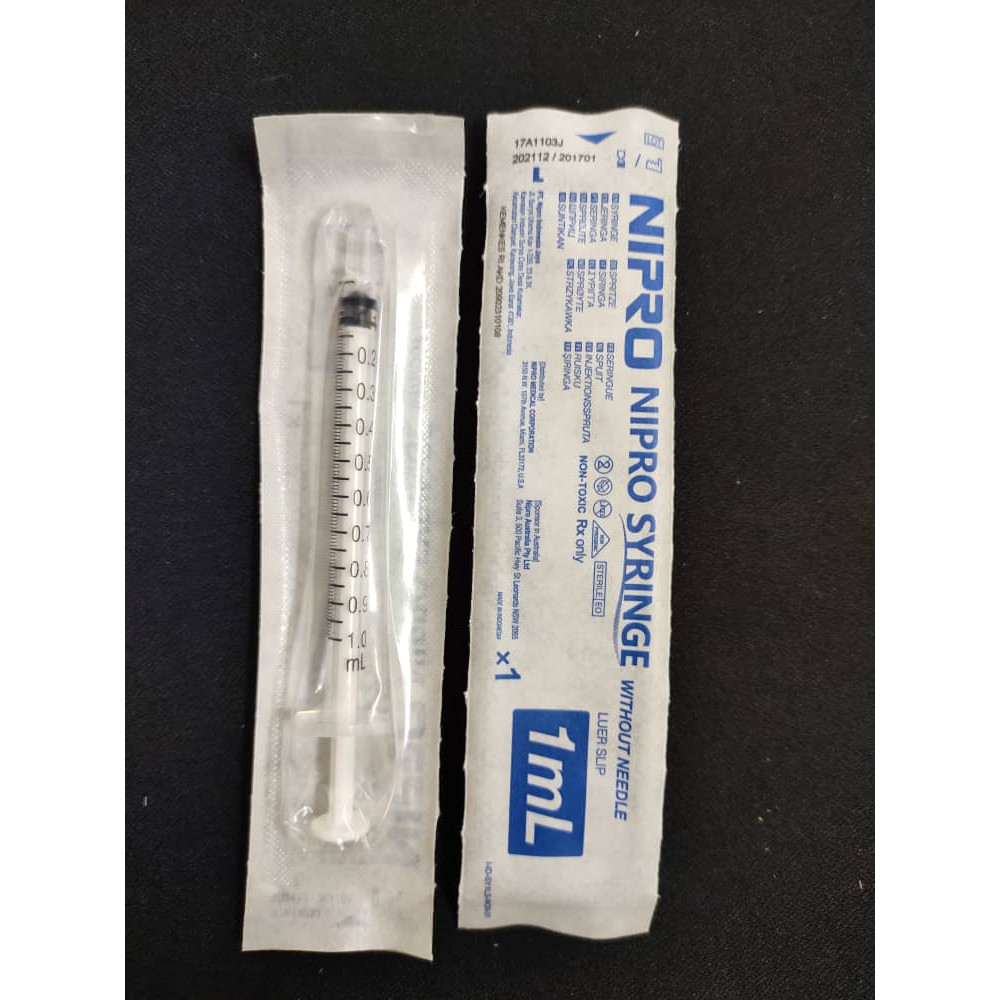 NIPRO Syringe 1ml 10ml 5ml 3ml Picagari Luer Lock Luer Slip Medical Supplies 20ml | Shopee Malaysia