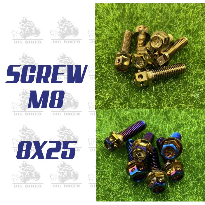 SPEED MASTER M8 25MM SKRU M8*25 M8X25 SPROCKET SCREW FOOTREST BRACKET ...