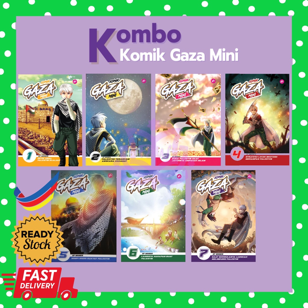 (Combo Set) Komik Gaza Mini #1-#7 - IF Moses, Buku Komik Kanak-Kanak ...