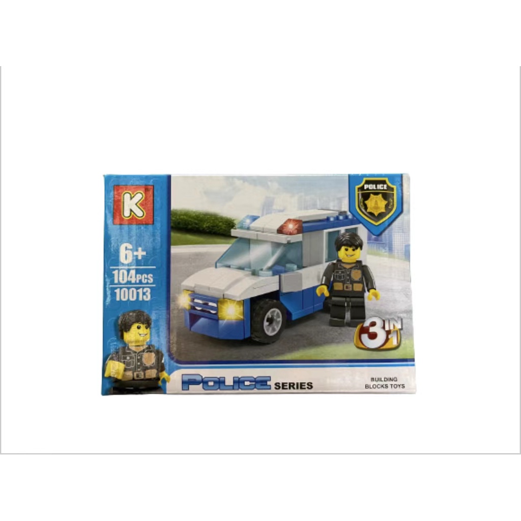 🇲🇾💥K 3 in 1 10013 104pcs lego police car building blocks Police series ...