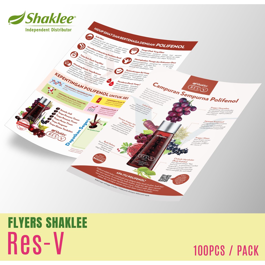 Flyers Res-V Shaklee | Shopee Malaysia