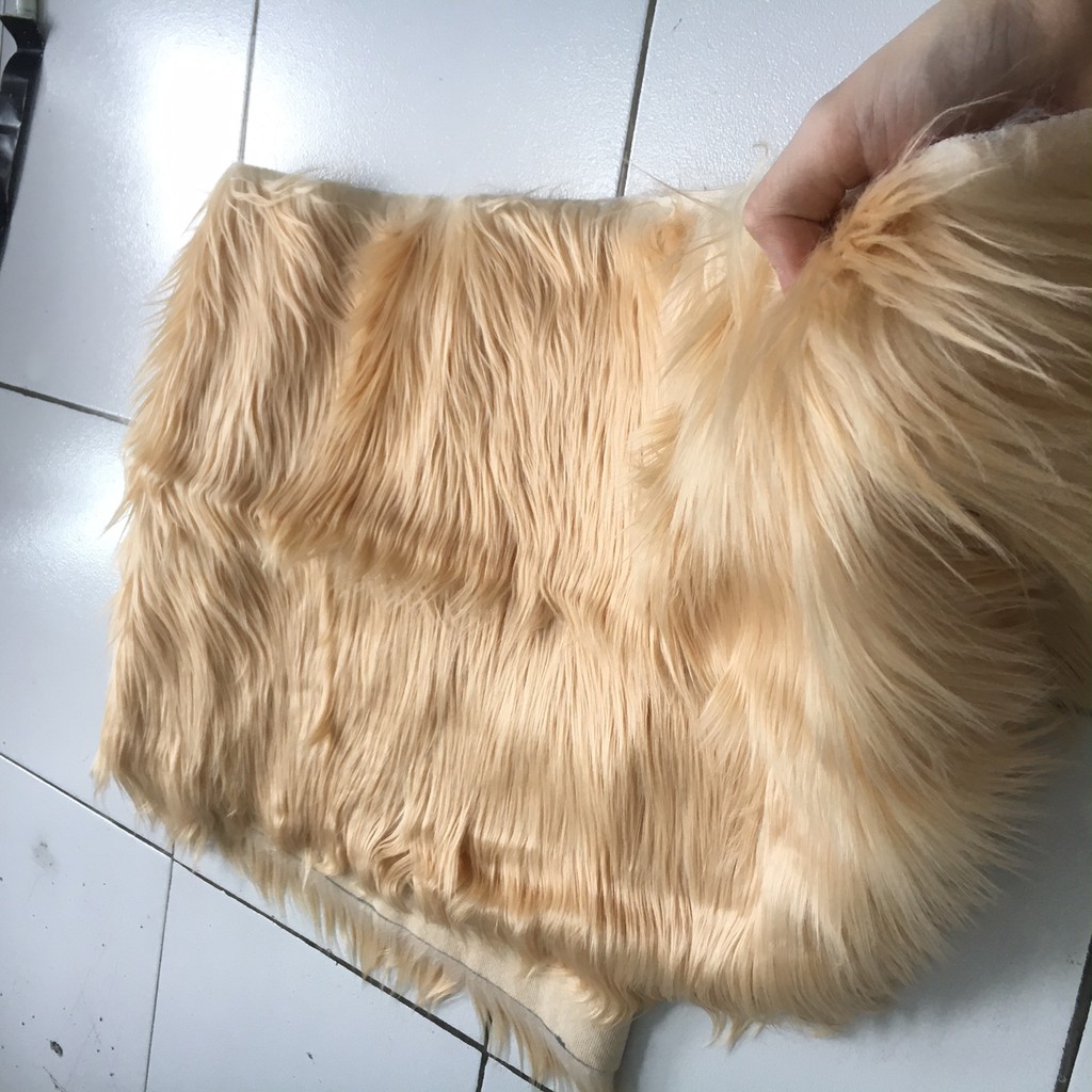 Kingfur alas Cover Long Fur Car Dashboard Cream Color Plain import ...