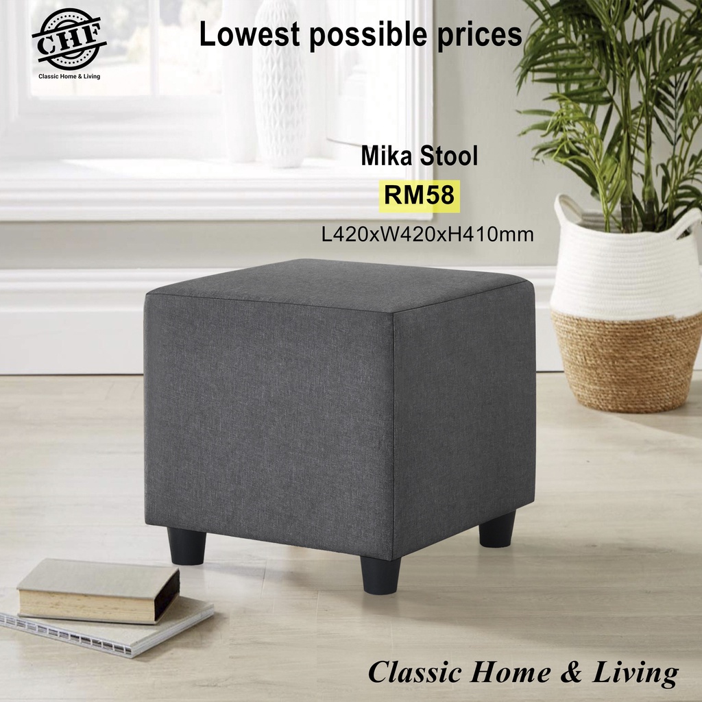 CHF Mika 1 seater Stool Bench Chair / Bench Chair for living room ...