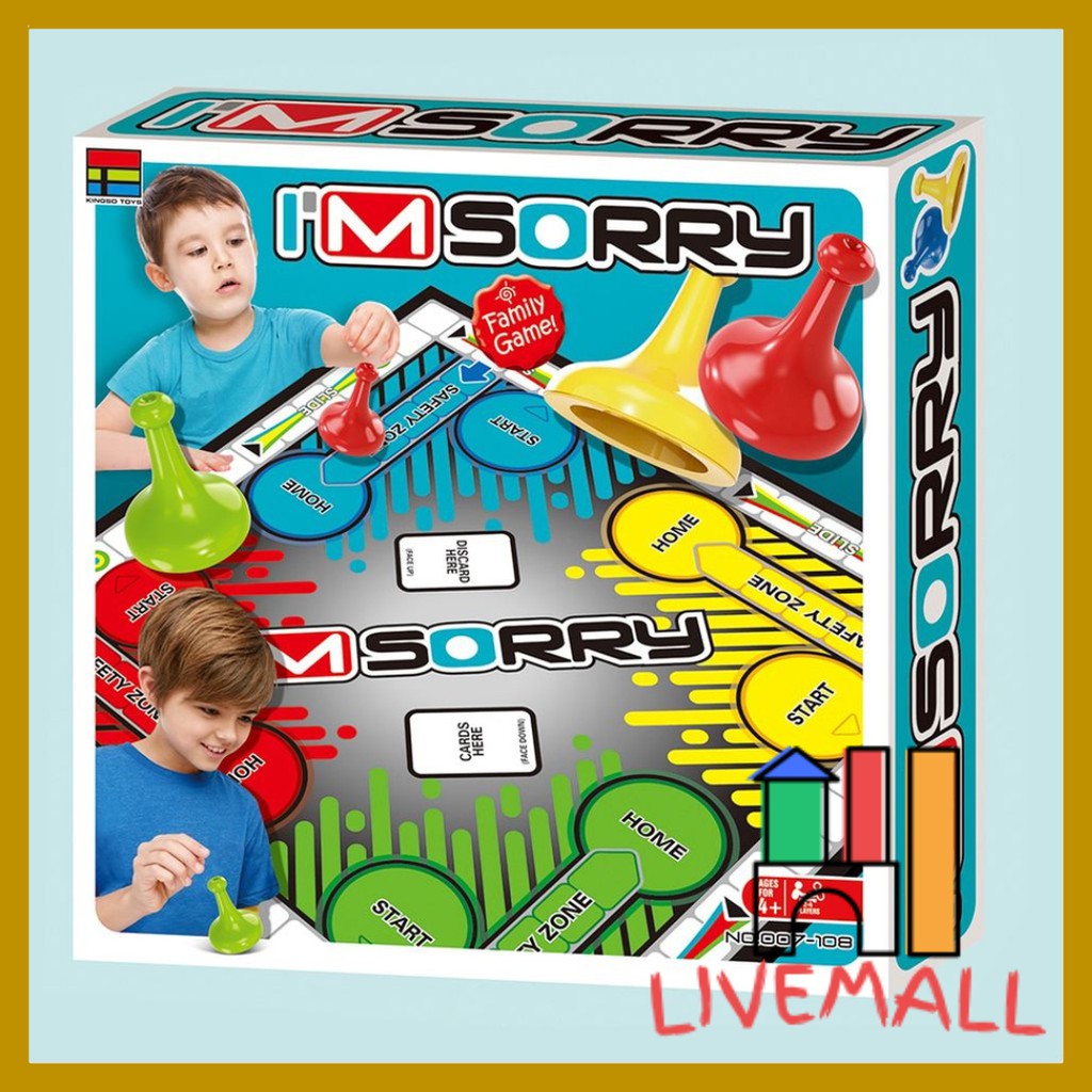 I'm Sorry! Family Kids Board Game Fun Cards Party Monopoly IQ Flying ...