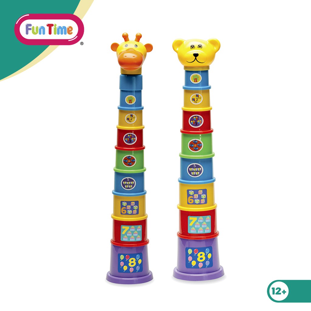 Funtime Teddy N Giraffe Stacking Cups | F5362 | Shopee Malaysia