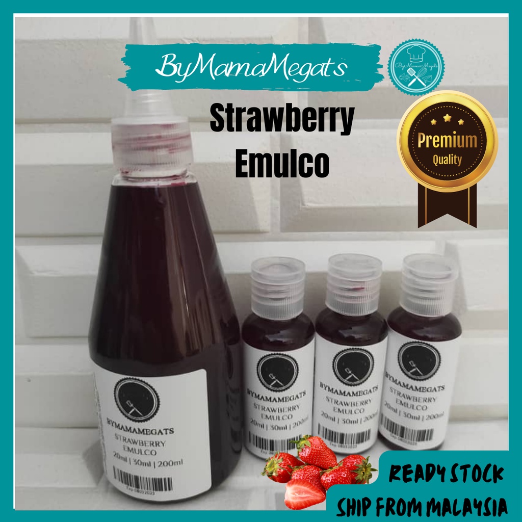 ByMamaMegats Strawberry Emulco Halal Original Taste Food Flavouring ...