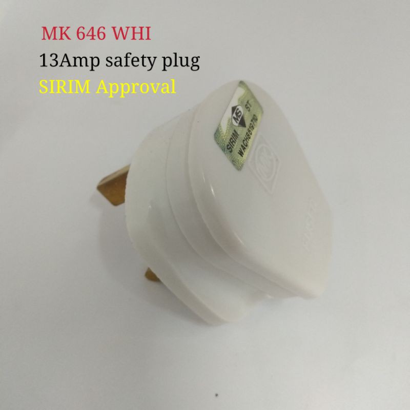 Tough Plug Top 13amp MK 646 WHI (SIRIM) | Shopee Malaysia