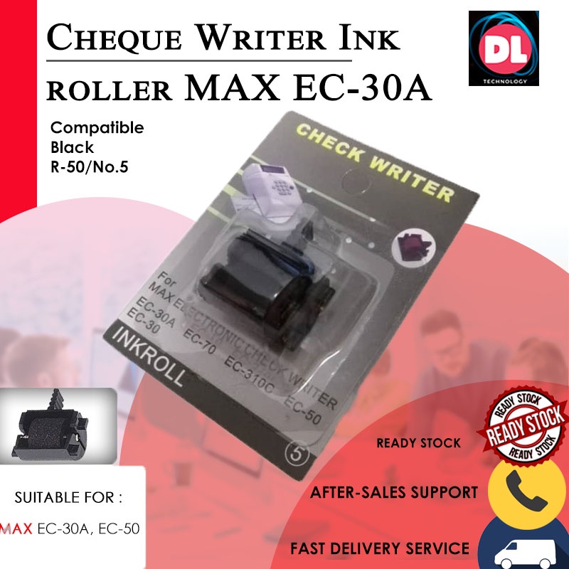 Cheque Writer Ink Roller MAX EC-30A | MAX Cheque Writer Compatible Ink ...