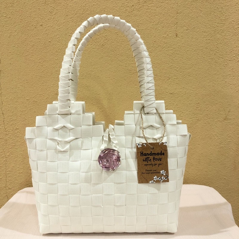 Beg anyam/ Bakul/ Beg kraftangan/ Beng penan/ Bakul mini/ Tote bag ...